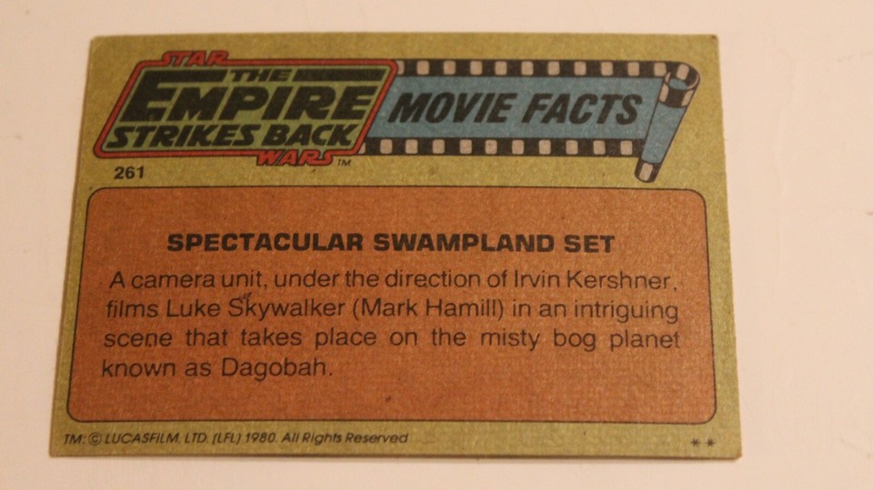 Empire Strikes Back Trading Card #261 Spectacular Swampland Set 1980 | eBay