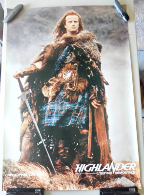 HIGHLANDER ORIGINAL ROLLED 27x40 MOVIE POSTER 1986 CHRISTOPHER LAMBERT ...