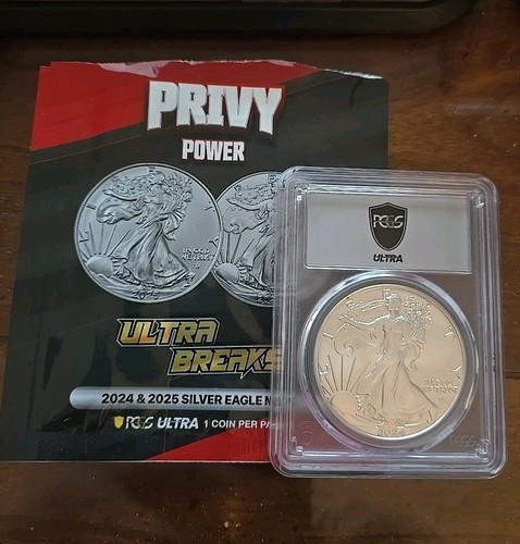 2024 (P) SILVER EAGLE PCGS MS70 STAR PRIVY ULTRA LABEL ULTRA BREAKS PKG ...