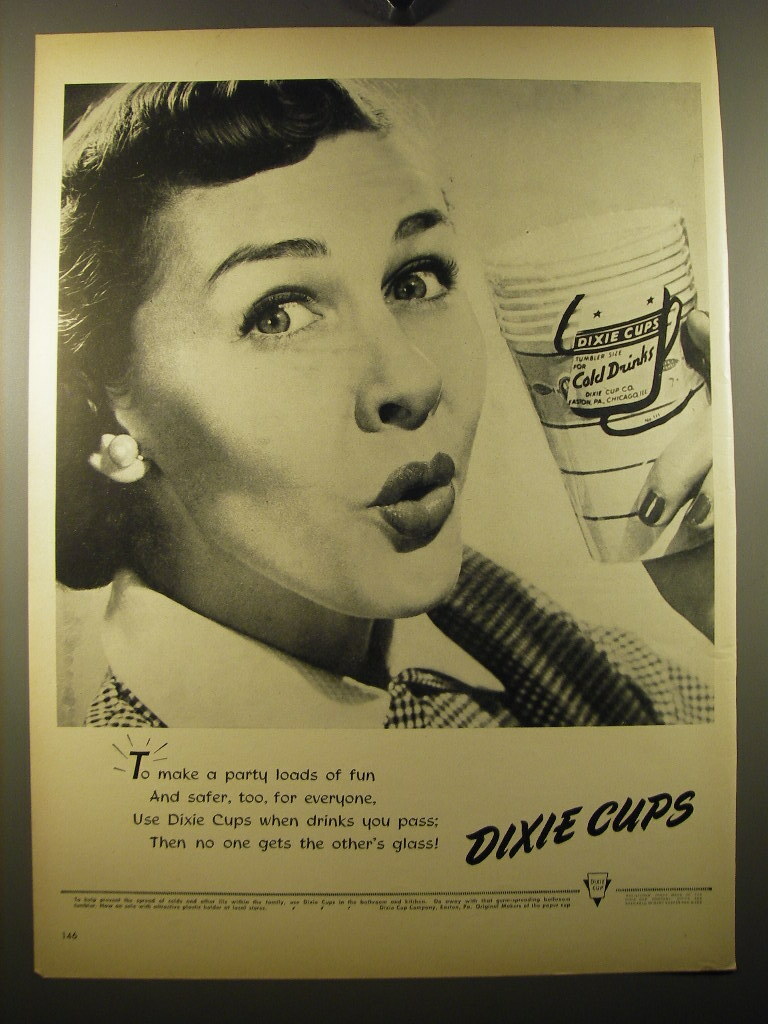 1950 Dixie Cups Ad - To make a party loads of fun | eBay