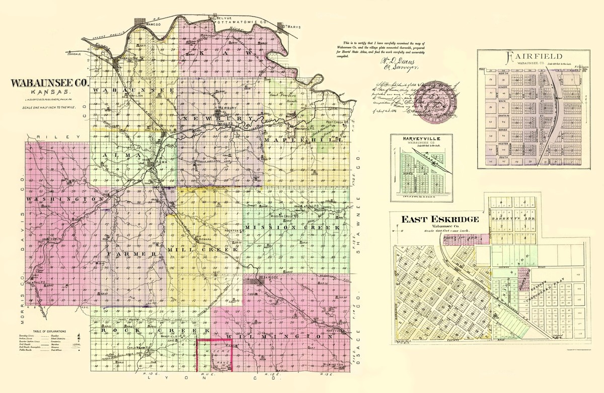 1858 Map Burlingame Kansas PA State Archives MG 11 1858 Cumberland