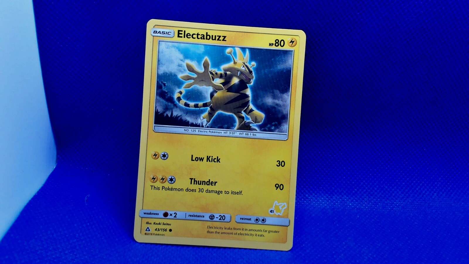 Pokemon card Electabuzz 43/156 Basic (pikachu stamp 41) new 2018 | eBay