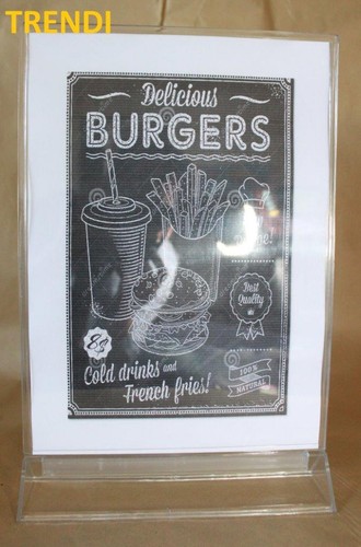 12 Restaurant table menu Takeaway price stand Notice sign holder Sale ...