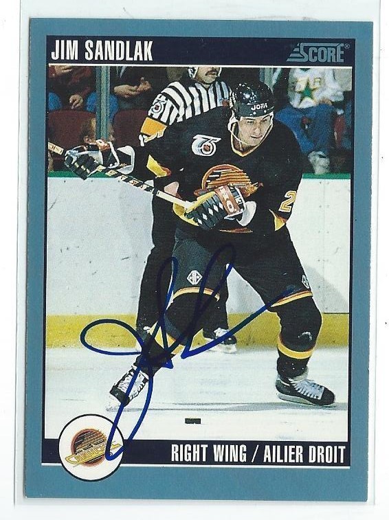 Jim Sandlak Signed 1992/93 Score Card #379 | eBay