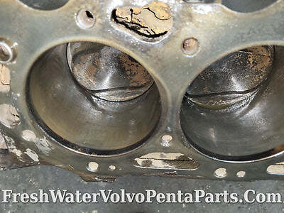 Volvo Penta 7.4L GM 454 Big block Chevy Short Block 4 Bolt Main engine ...