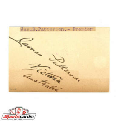 James Patterson (d.1895) Australian Colonial Politician Signed ...