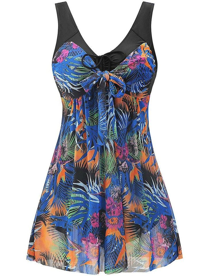 Wantdo Women Bathing Suits Plus Size One Piece Swimsuit High Waist ...