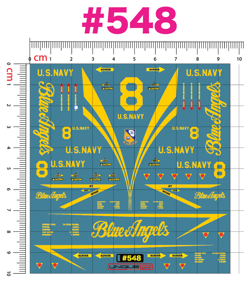 Blue Angel Racing Water Slide Decal White Toner 1-32 - 1-28 RC Model ...