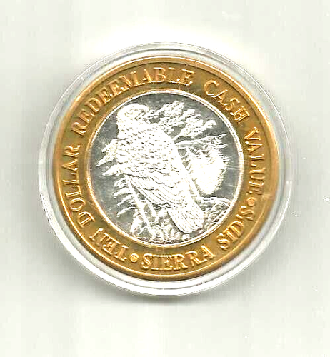 Silver Strike Sierra Sid's Casino Gaming Token .999 PURE Silver EAGLE ...