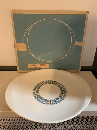 Vintage MCM Canonsburg Pottery Temporama Atomic Oval Platter 13.5” NEW ...