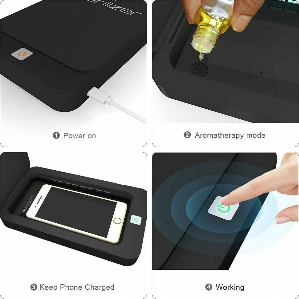 UV Smart Phone Sanitizer, Portable Cell Phone Sterilizer, Aromatherapy ...