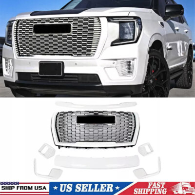 Fit 2021-2024 GMC Yukon/XL Denali Front Bumper Hood Grille Trim Summit ...