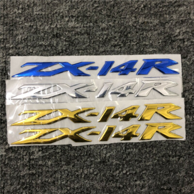 3D Printing Raise ZX-14 Emblem Stickers Decals Set for Kawasaki ZX14R ...