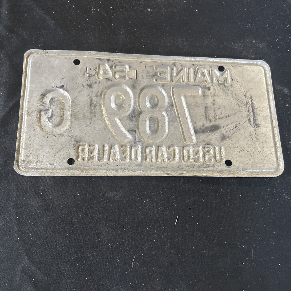 1966 MAINE ME LICENSE PLATE TAG USED CAR DEALER #789 G | eBay