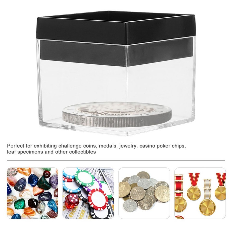 2 Count Plastic Box Mineral Display Storage Boxes Containers for ...