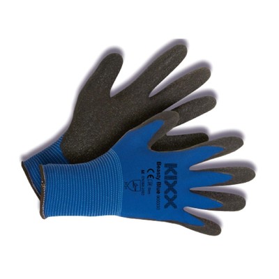 KIXX Coloris Line Gants de Travail Bleu/Noir Taille 8 - Gants en Nylon ...