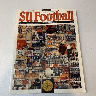 1989 Syracuse Orange Football Game Program: NCAA Rob Moore, Ismael ...