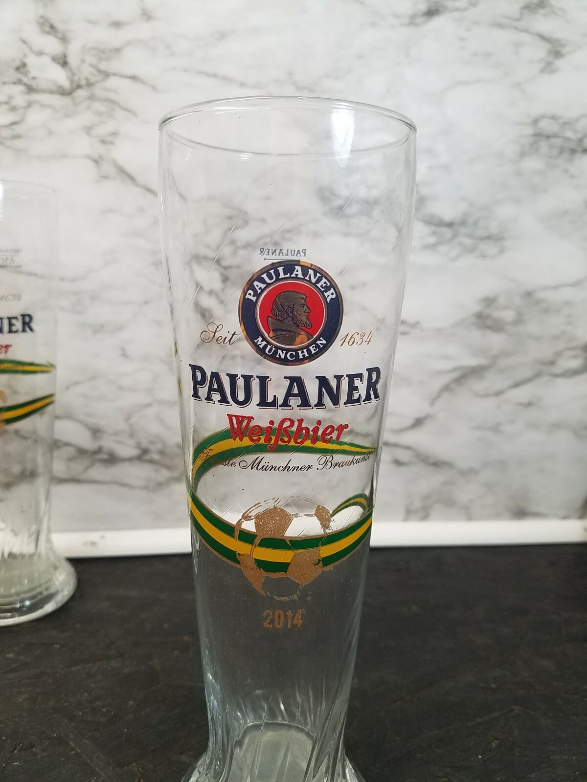 2 Paulaner Munchen .5 Liter Glass Tall Beer Mug made by SOHM Germany | eBay