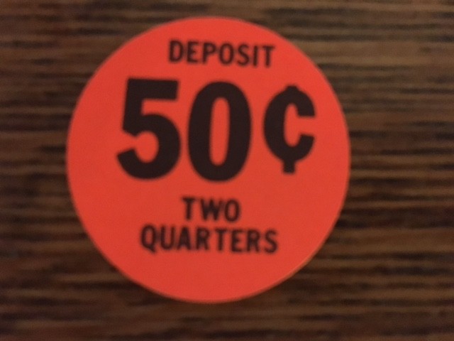 Original 50 Cent .50 DECAL STICKER Label Gumball bulk Vending Machine ...