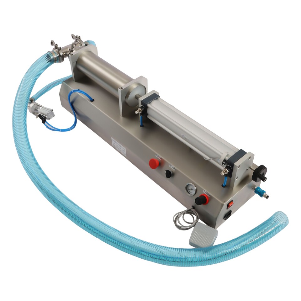 New Pneumatic Horizontal Liquid Filling Machine Single Head Filler 300 ...