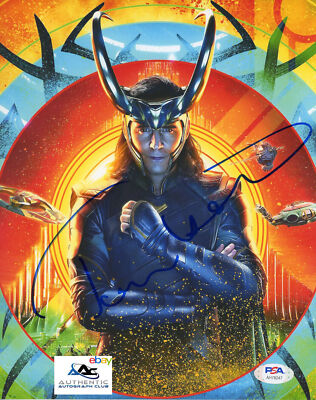 TOM HIDDLESTON AUTOGRAPH SIGNED 8X10 PHOTO LOKI THOR AVENGERS MARVEL ...