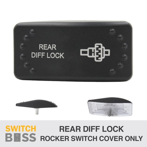 REAR DIFF LOCK Horizontal Rocker Switch COVER ONLY Laser Etched for LED ...