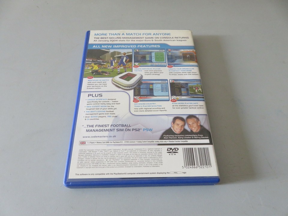 LMA Manager 2004 PLAYSTATION 2 PS2 Game Excellent Condition PAL | eBay UK