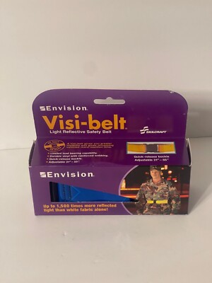 New Envision Visi-belt Light Reflective Safety Belt Blue 31" - 55" Time ...