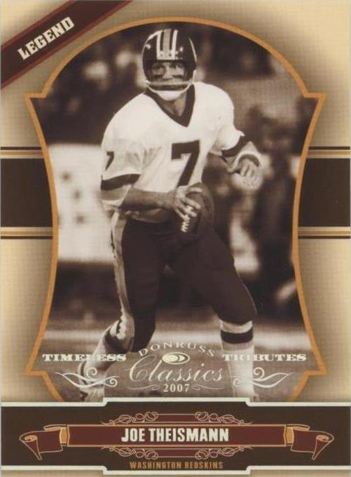 2007 Donruss Classics - Legend Joe Theismann #130 Timeless Tributes ...