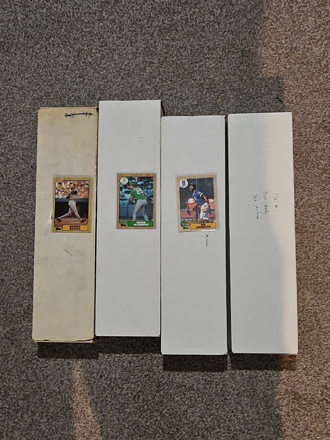 1987 Topps Baseball Lot Of (4) Complete Sets Bonds McGwire Bo Rookies ...