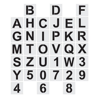 36Pcs Letter Number Stencils for Painting Reusable Alphabet Templates ...