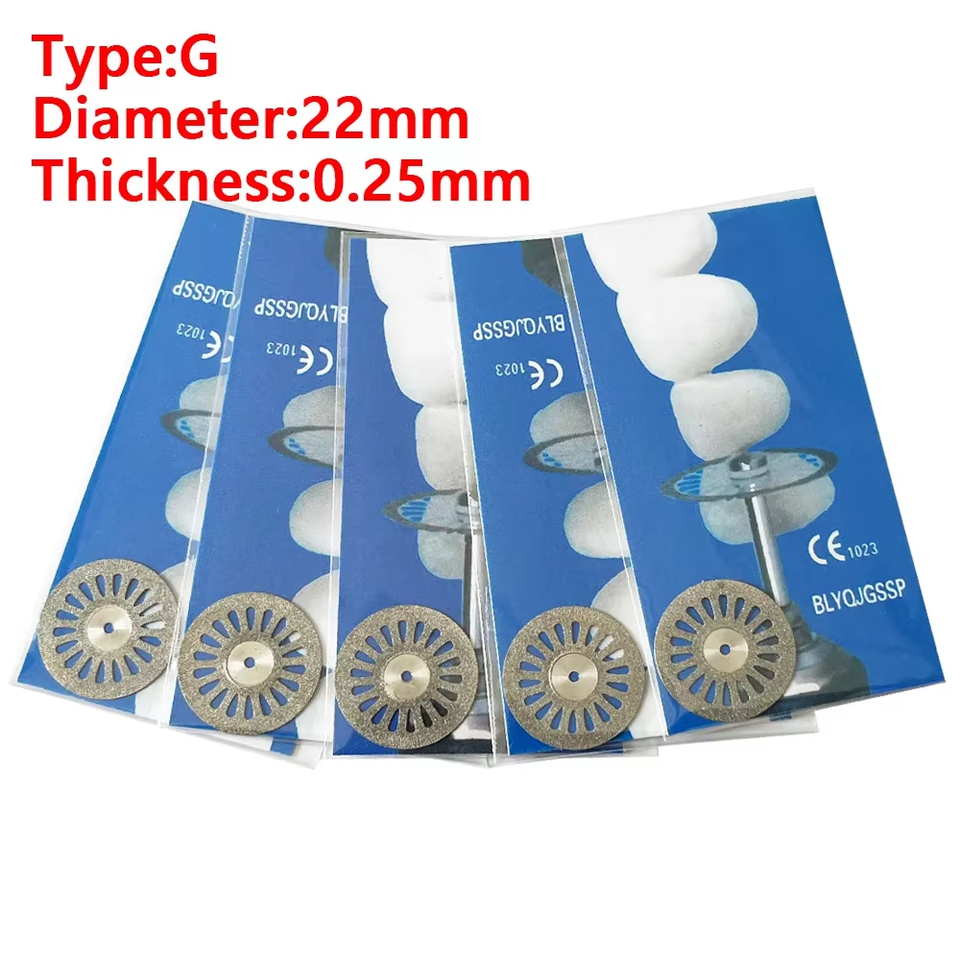 5Pcs Dental Diamond Disc Disks Double Sided Grit Cutting Disc Tool ...