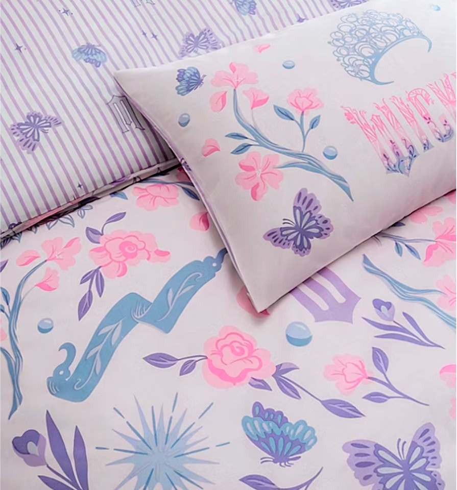 WICKED Movie GLINDA Reversible Duvet Cover Set Bedding George Asda ...