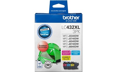 Brother Genuine LC432XL CMY Colour Pack for J5340DW J5740DW J6540D ...