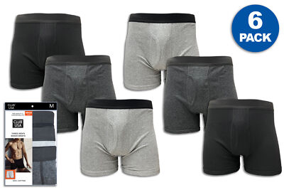 Men's 6-Pack Boxer Briefs Cotton Comfort Stretch Underwear S - 3XL | eBay