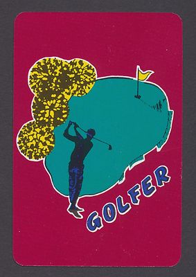 Golfer golfing golf playing card single swap ace of clubs - 1 card | eBay