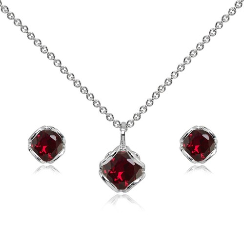 6mm Rond Solitaire Synthétique Rubis Clou Argent Sterling Oreilles ...