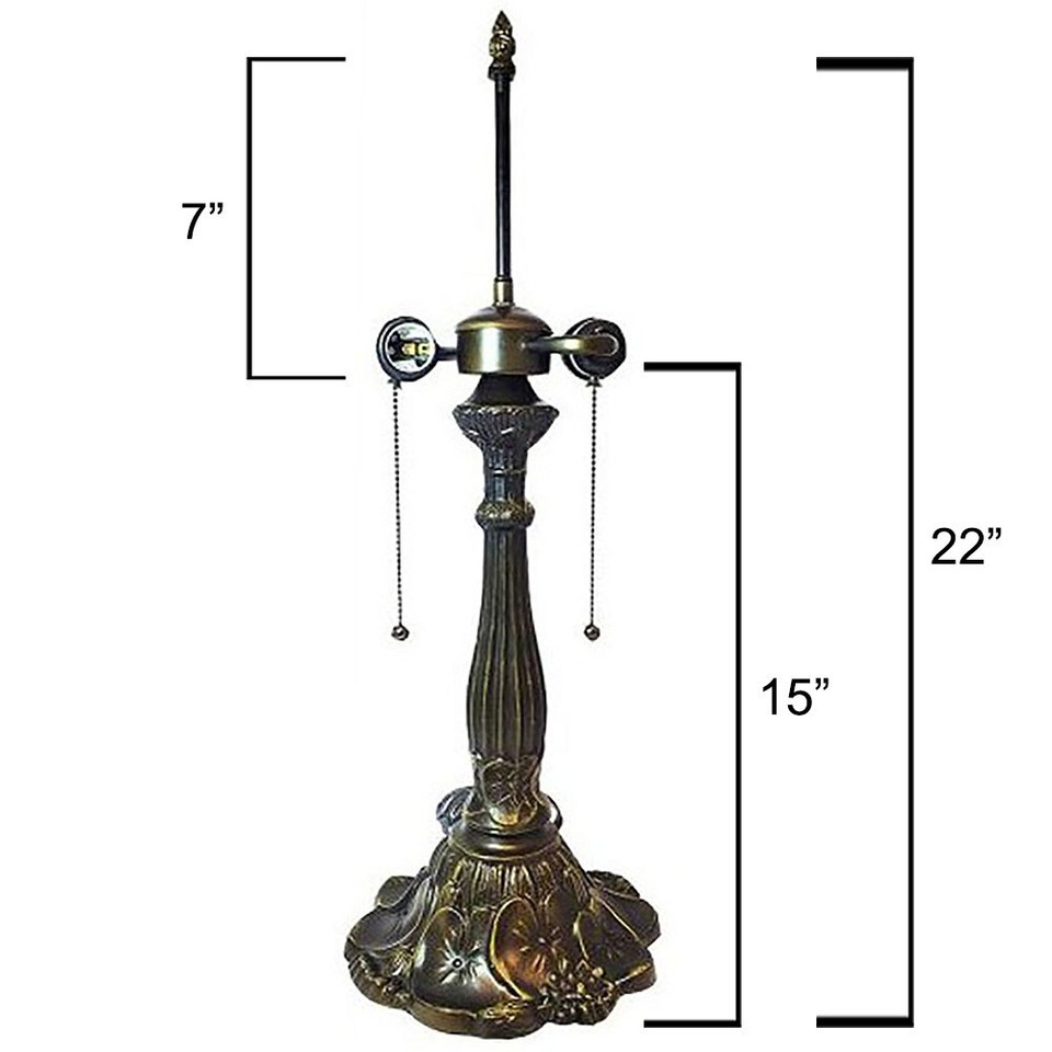 Lily Lamp Base, Antiq.Bronze Finish/Gold Highlts, Nicely Weighted, 22 ...