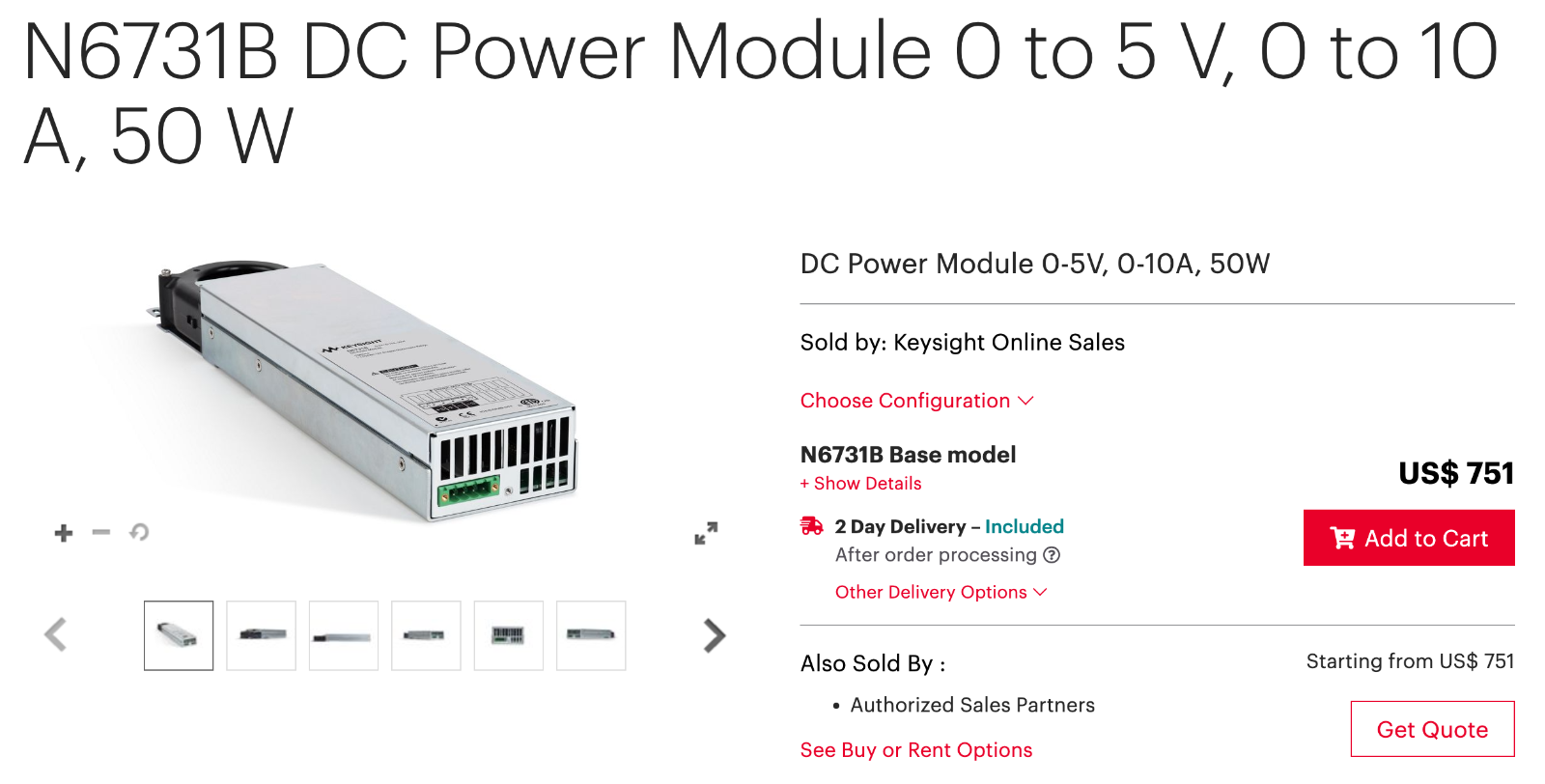 Keysight N6731B Power Supply | eBay