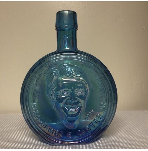 Wheaton Village 1st Edition President JIMMY CARTER 1976 Blue Glass ...