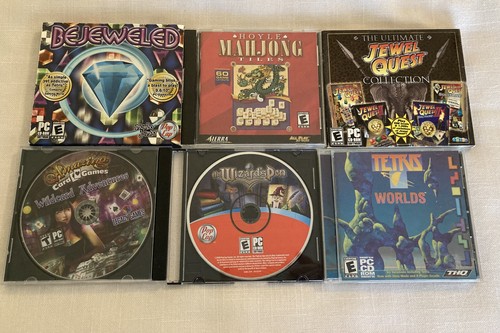 LOT OF 6 PC PUZZLE & HIDDEN OBJECT GAMES BEJEWELED, WIZARD'S PEN ...