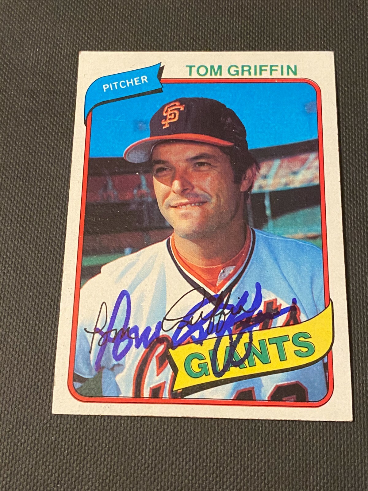 Tom Griffin Signed 1980 Topps Card Auto SF San Francisco Giants ...