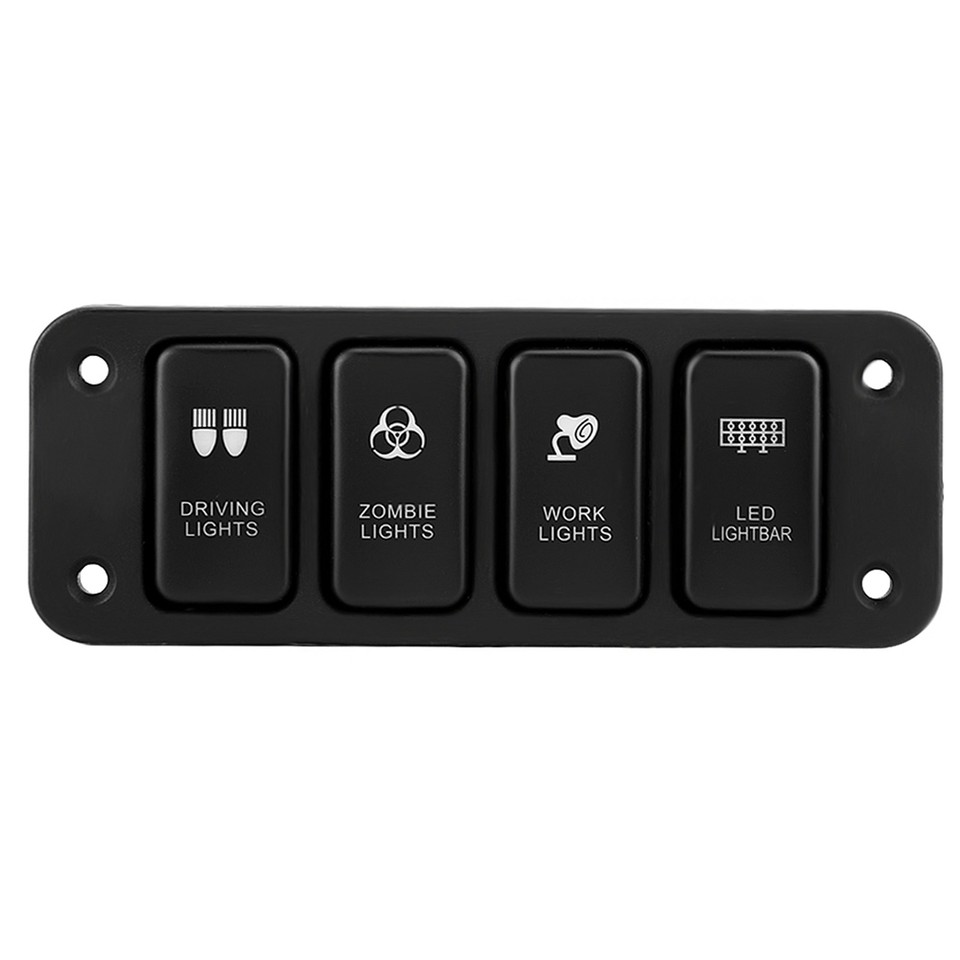 Car 4 Switch Panel Driving Light Blu Ray Switch Push Button Parts For ...