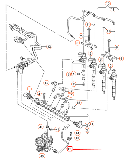 Genuine VW AUDI SKODA SEAT Amarok Beetle Cabrio Bettle Caddy Pipe ...