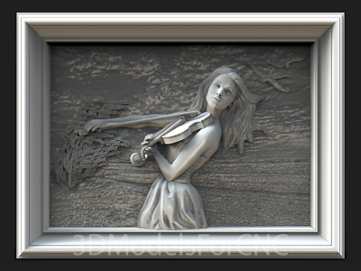 3D Model STL File for CNC Router Laser & 3D Printer Violinist | eBay