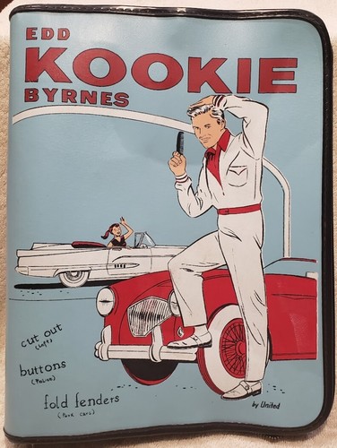 VINTAGE 1950'S EDD KOOKIE BYRNES VINYL 3 RING NOTEBOOK BINDER 77 SUNSET ...