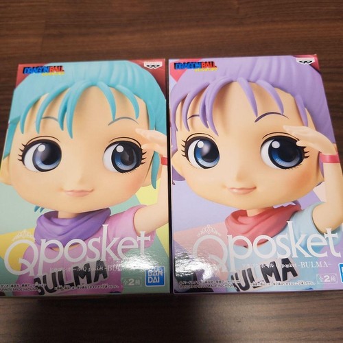 Qposket Bulma Dragon Ball Figures Set 2 Blue & Purple Size Accurate | eBay