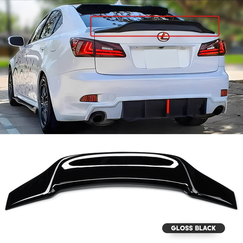 GLOSS BLACK RS STYLE HIGHKICK TRUNK SPOILER WING FOR 2006-2012 LEXUS ...