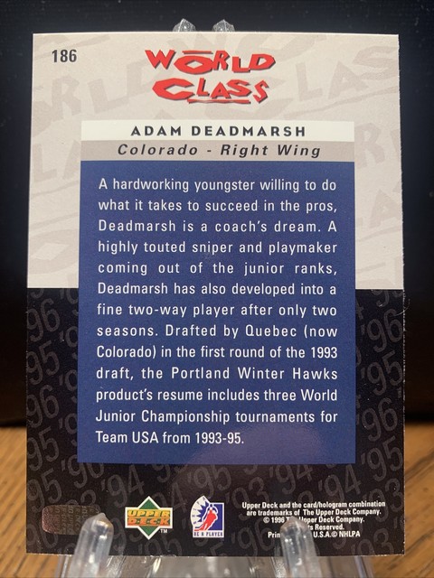 1995-96 Upper Deck Be a Player - #186 Adam Deadmarsh for sale online | eBay