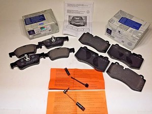 Mercedes-Benz Genuine Front and Rear Brake Pad Set Pads w/Sensor's ...